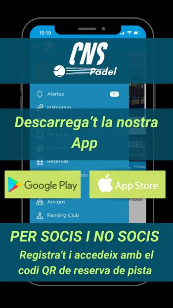 APP CNS PADEL PER SOCIS I NO SOCIS